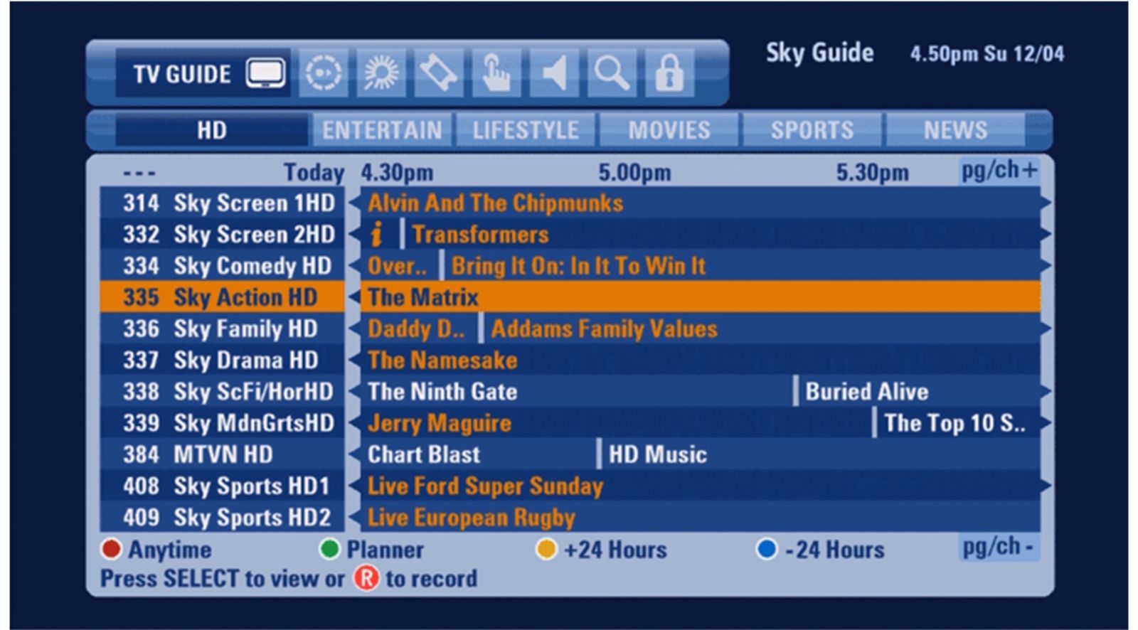 Dexing EPG (Electronic Program Guide) System